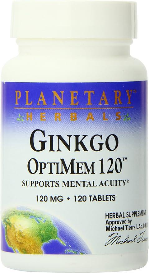 PLANETARY FORMULAS GINKGO OPTI MEM 120MG 120 TABS – Mary's Health Foods